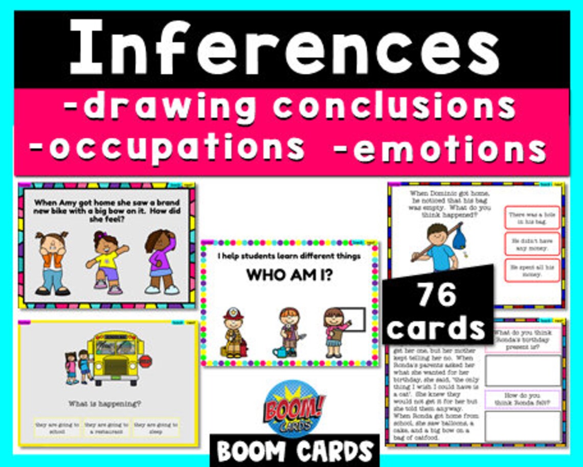Making Inferences Boom Cards Digital Learning Activities - Etsy
