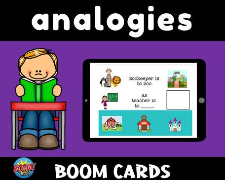 Analogies digital activities Boom Cards for distance learning | Etsy