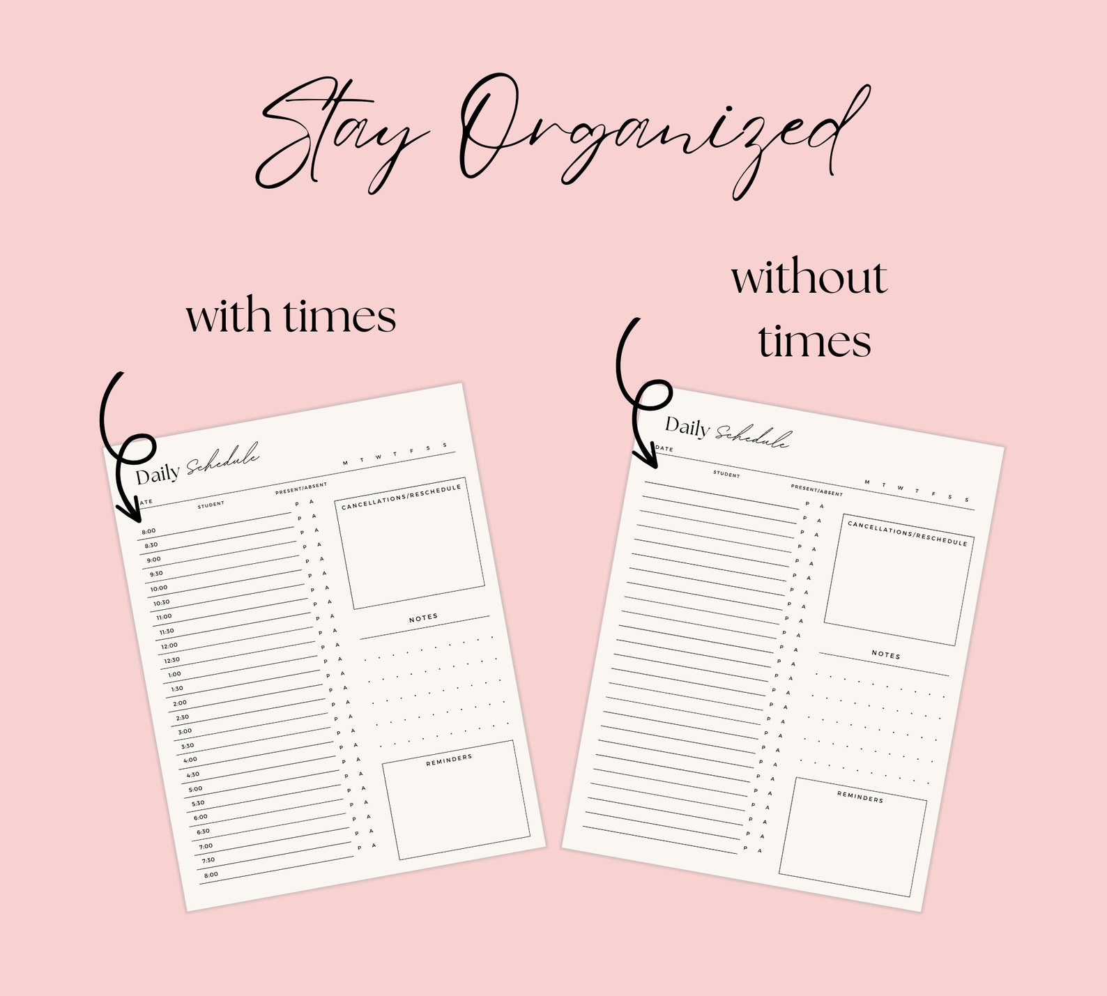 Daily Schedule SLP SLPA Planner SLP Data Sheet, Organization Printables ...