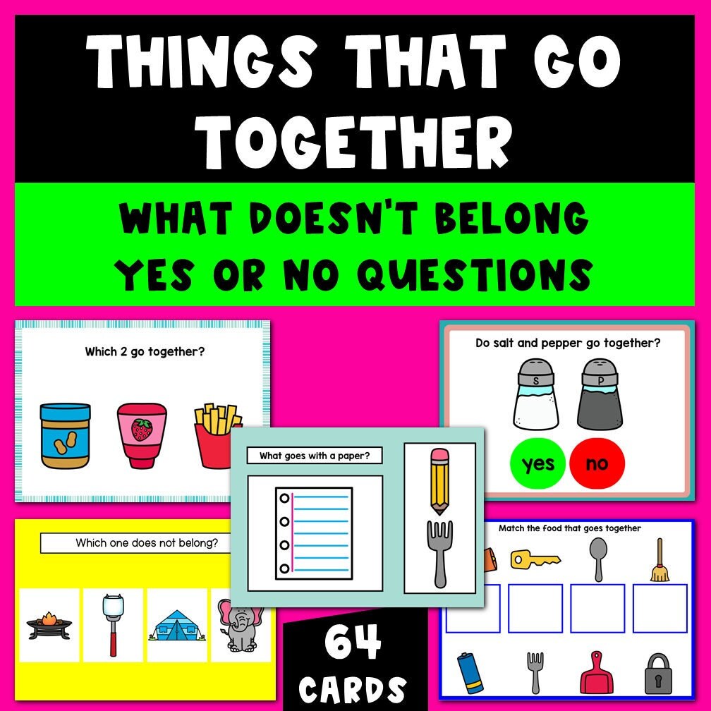 Things That Go Together Boom Cards | What Doesn't Belong - Etsy