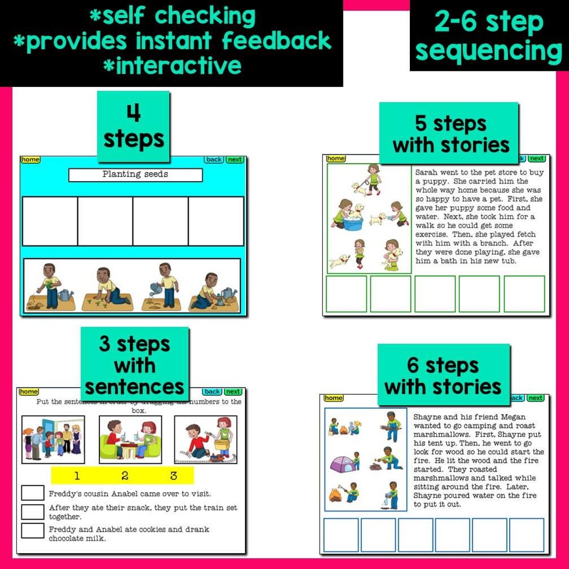 Sequencing Stories With Pictures Boom Cards - Etsy