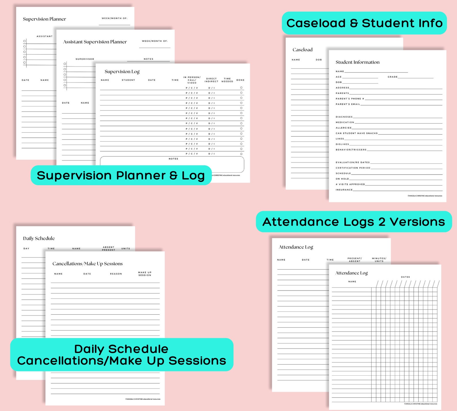 Data Collection, SLP Planner, Document Organizer, SLP Data Tracker, SLP ...