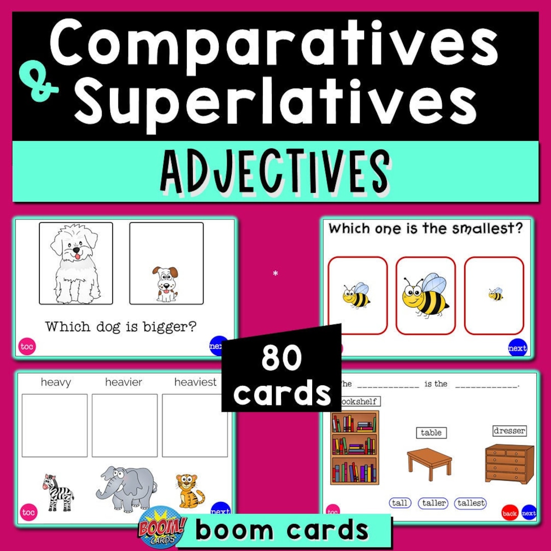 Comparatives and Superlatives Activities Boom Cards - Etsy