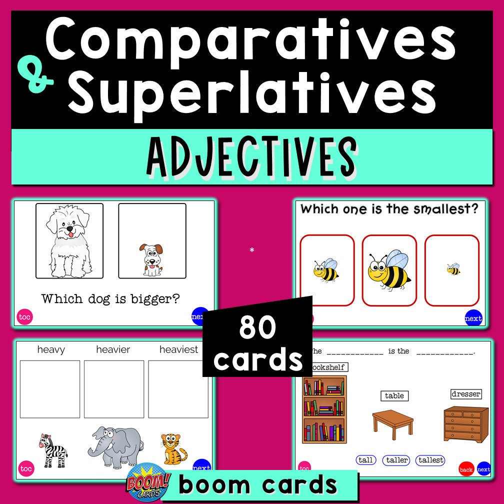Comparatives and Superlatives Activities Boom Cards - Etsy Canada