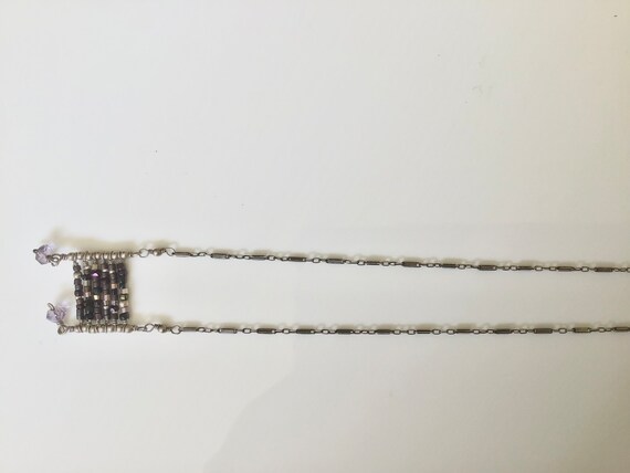 Vintage 80s 90s sterling silver amethyst and seed bea… - Gem