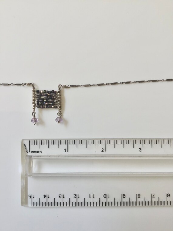 Vintage 80s 90s sterling silver amethyst and seed bea… - Gem