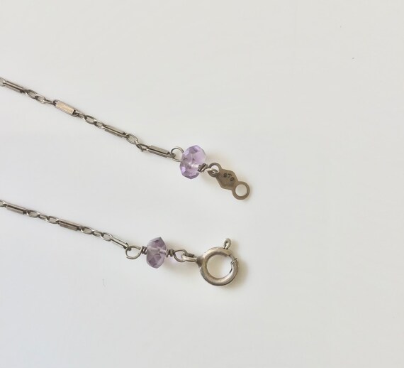 Vintage 80s 90s sterling silver amethyst and seed bea… - Gem