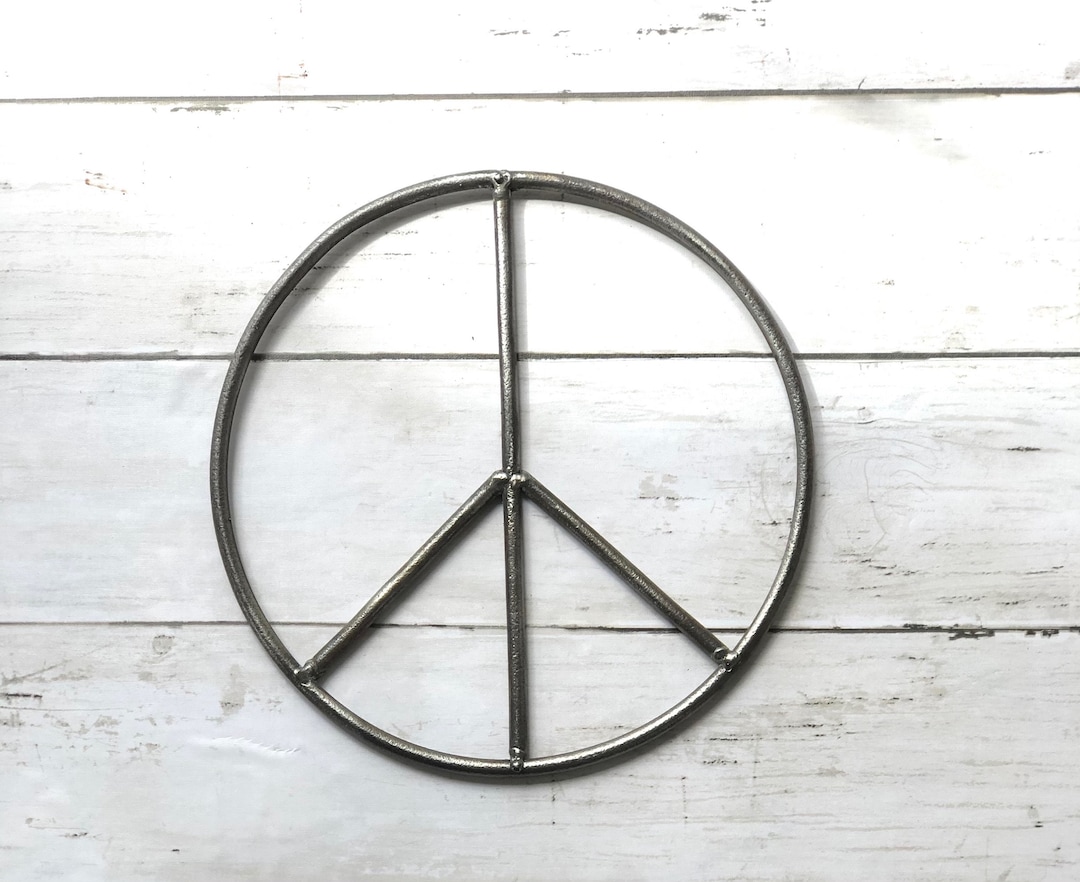 Peace Symbol Wall Art, Salvaged Metal Peace Symbol, Boho Wall Art ...