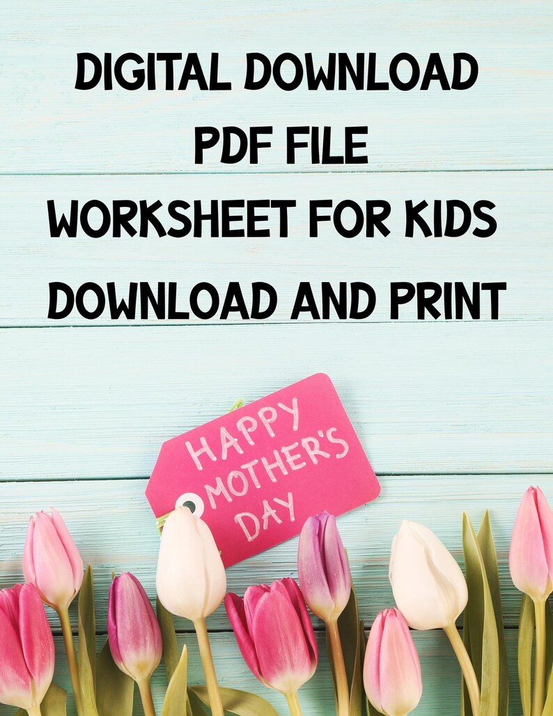 I Love My Mom Bee-cause | Printable Mother's Day Activity Worksheet ...