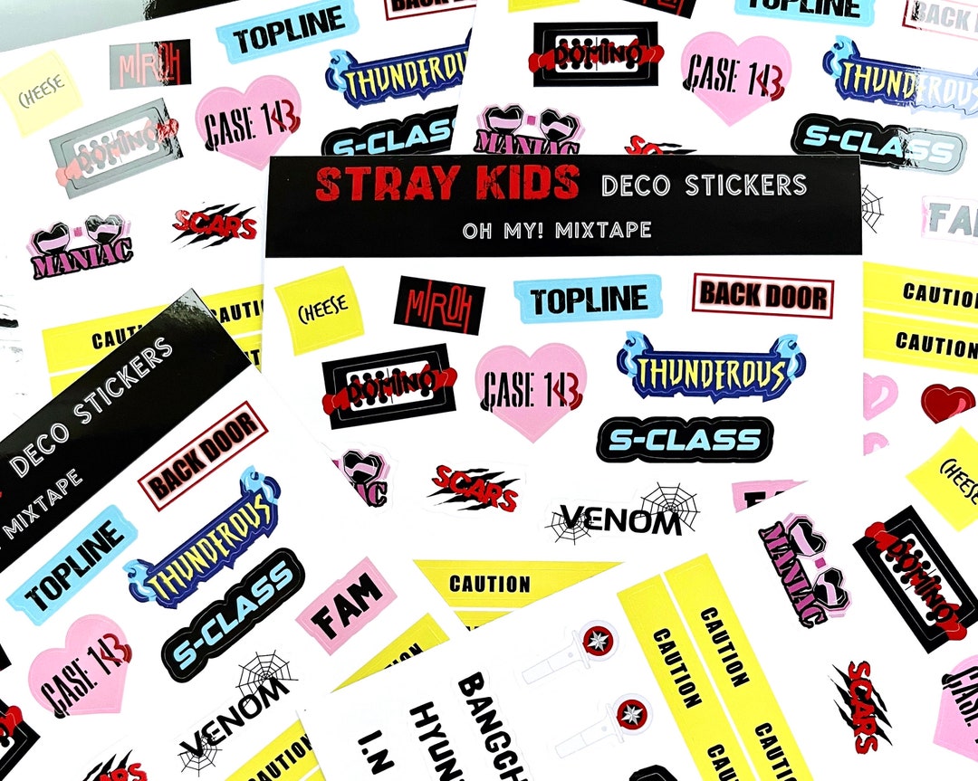 SKZ Songs Inspired Deco Stickers A5 Vinyl Sticker Sheet - Etsy