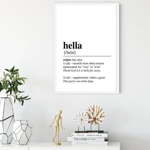 DIGITAL DOWNLOADS | Hella Dictionary Definition | Bay Area Typography ...