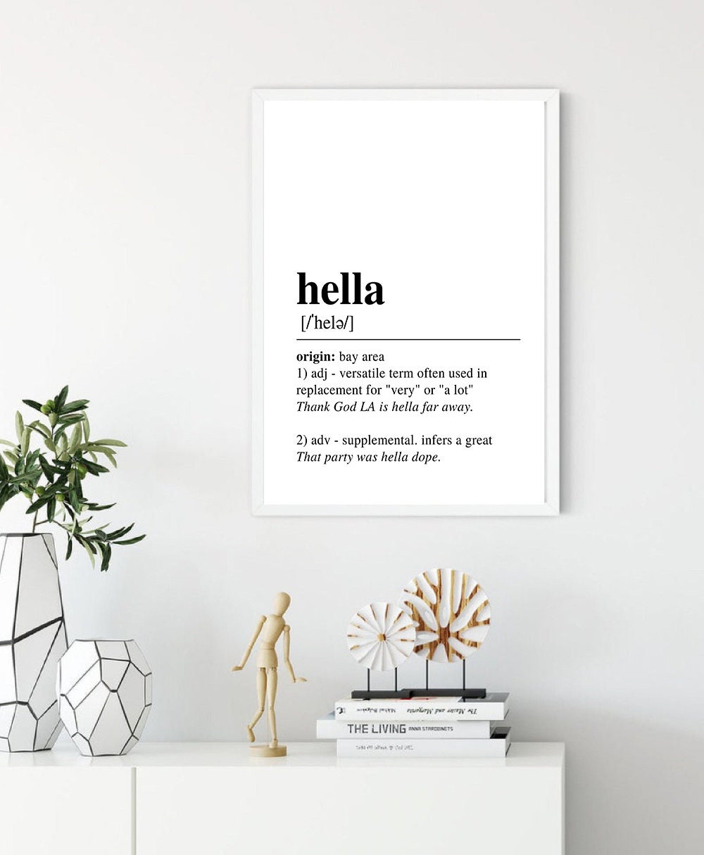 DIGITAL DOWNLOADS | Hella Dictionary Definition | Bay Area Typography ...