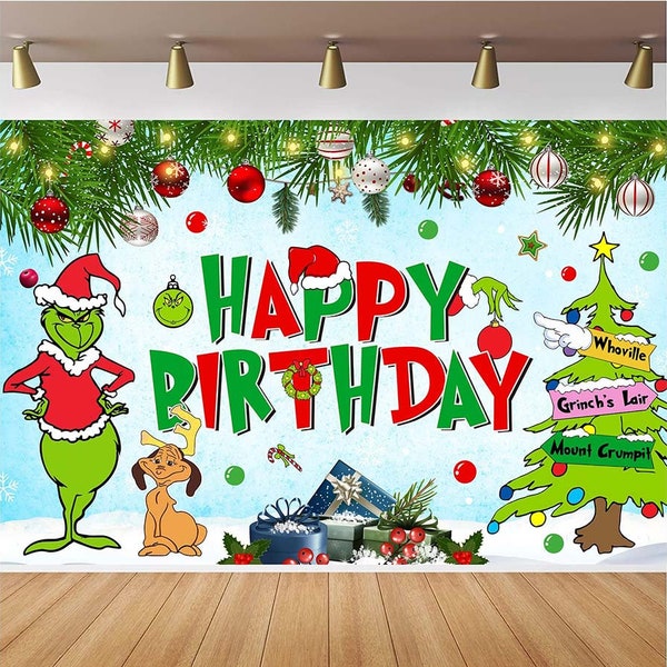 Grinch Backdrop - Etsy