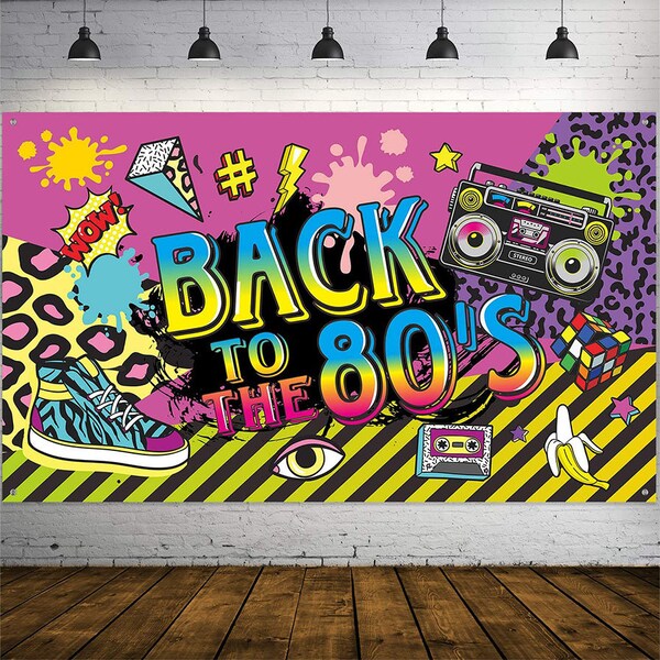 80s Party Banner - Etsy