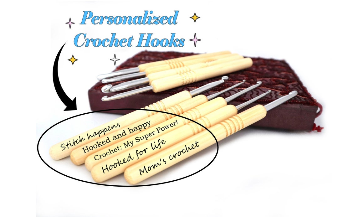 Personalized Crochet Hooks Set, Custom Engraved Name Crochet Hooks for ...