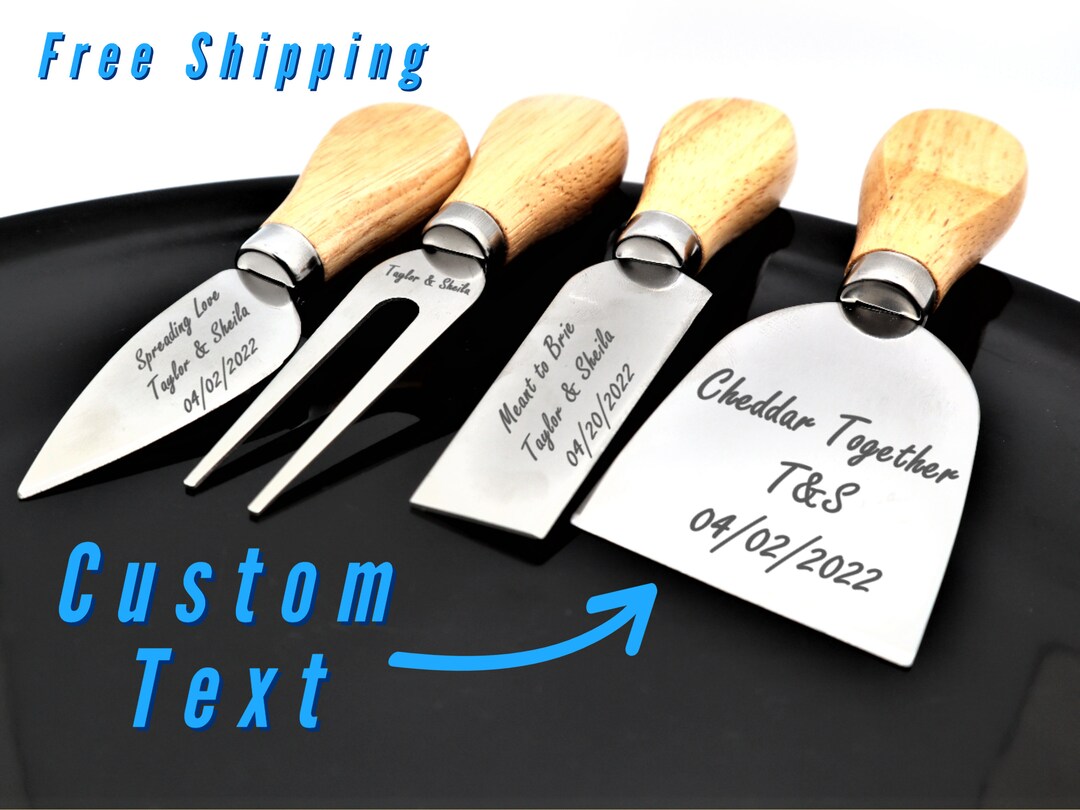 Personalized Cheese Knife Set Engraved | Custom Charcuterie Knives for ...