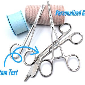 Personalized Nurse Gift Set With Engraved Bandage Scissors, Hemostat ...