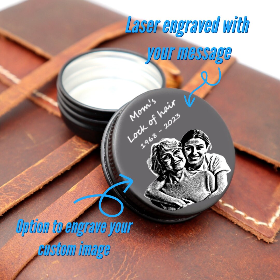 Personalized Memorial Keepsake Tin Engraved With Photo, Remembrance ...