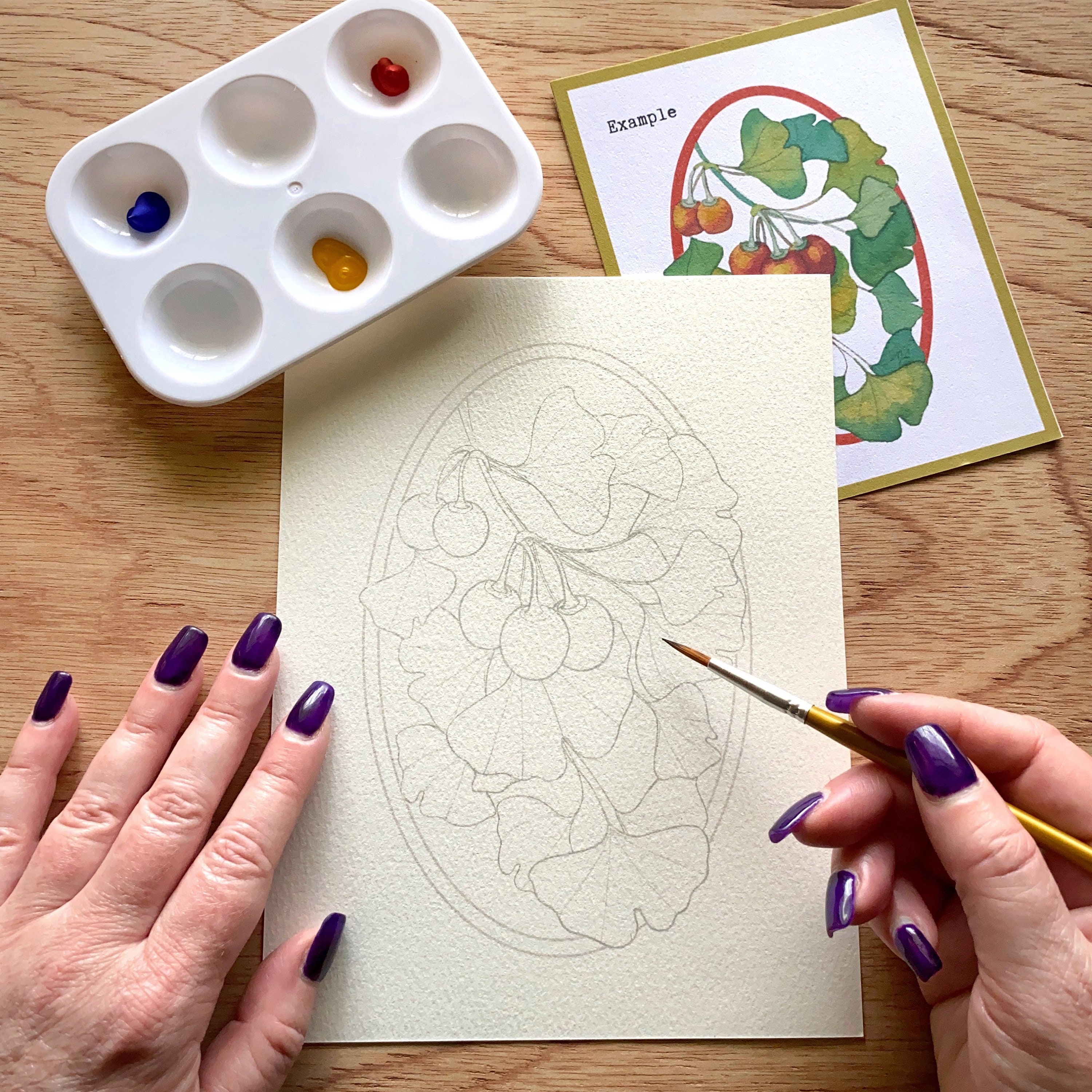 Botanical Watercolor Kit, Beginner Watercolor, DIY Kit Watercolor ...