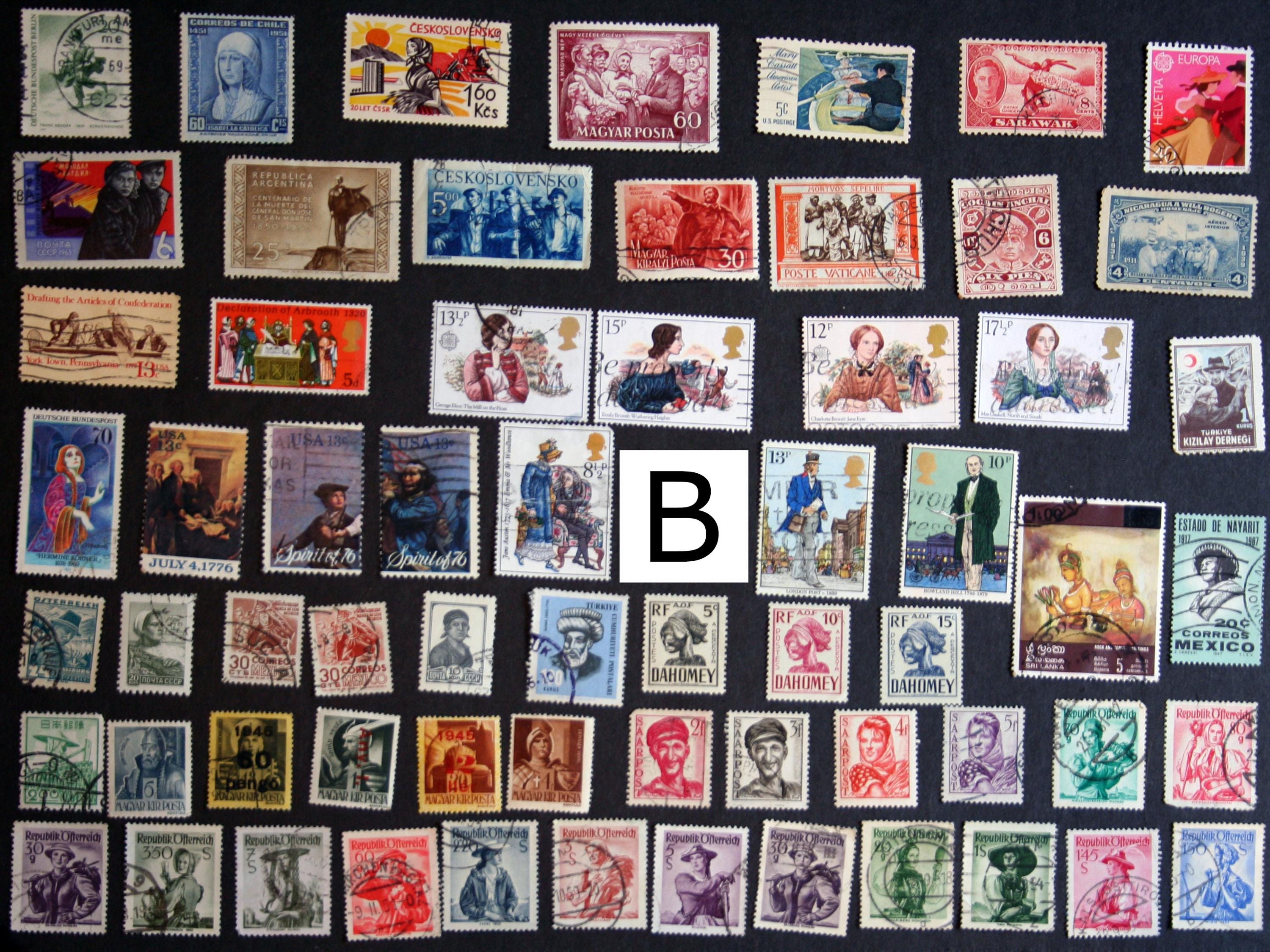 Traditional Dress and Costumes: 60 Vintage Postage Stamps - Etsy