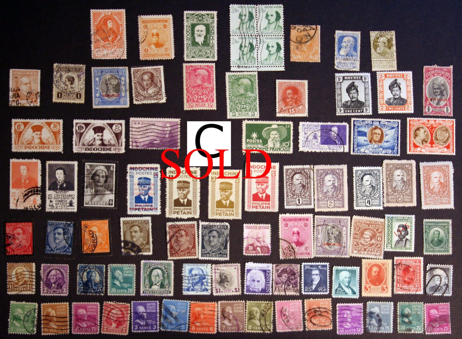 Portraits on Stamps: 70 Vintage Postage Stamps - Etsy