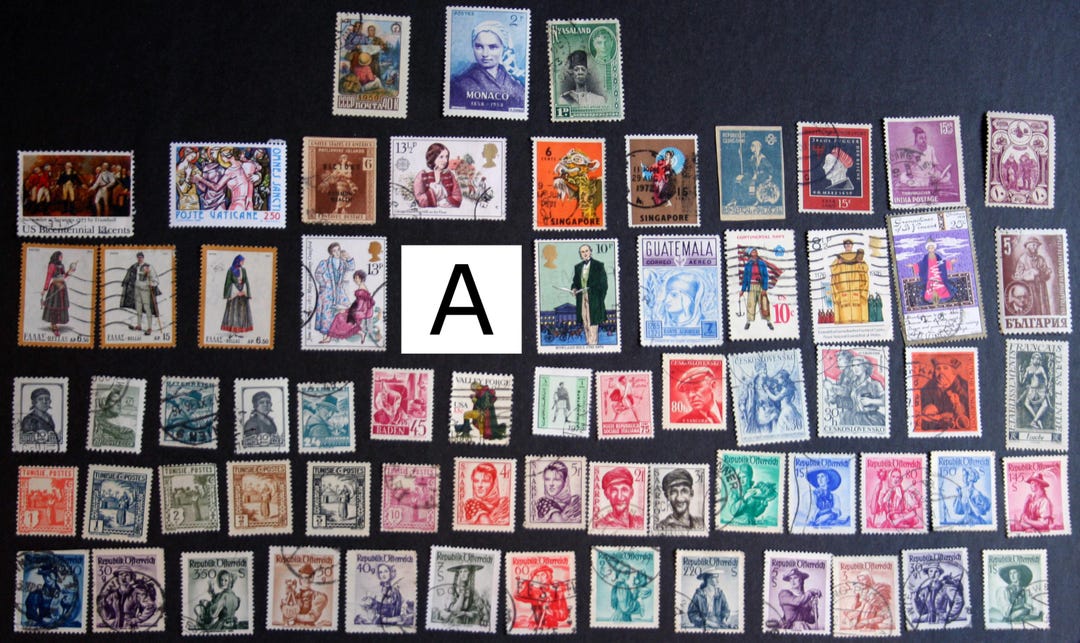 Traditional Dress and Costumes: 60 Vintage Postage Stamps - Etsy