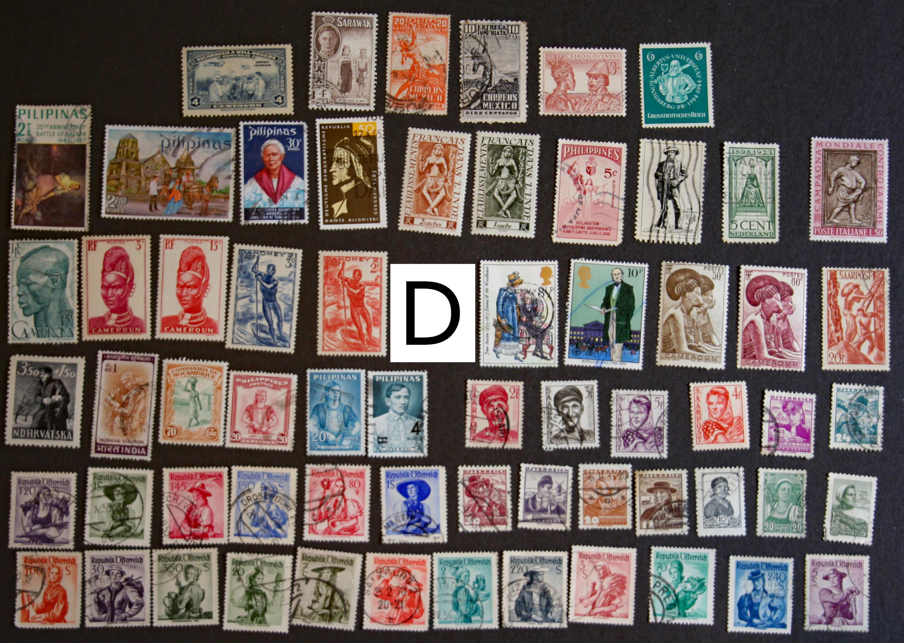 Traditional Dress and Costumes: 60 Vintage Postage Stamps - Etsy