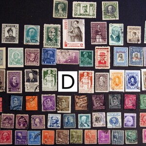 Portraits on Stamps: 70 Vintage Postage Stamps - Etsy