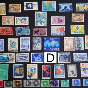 Maps on Stamps: 60 Vintage Postage Stamps - Etsy