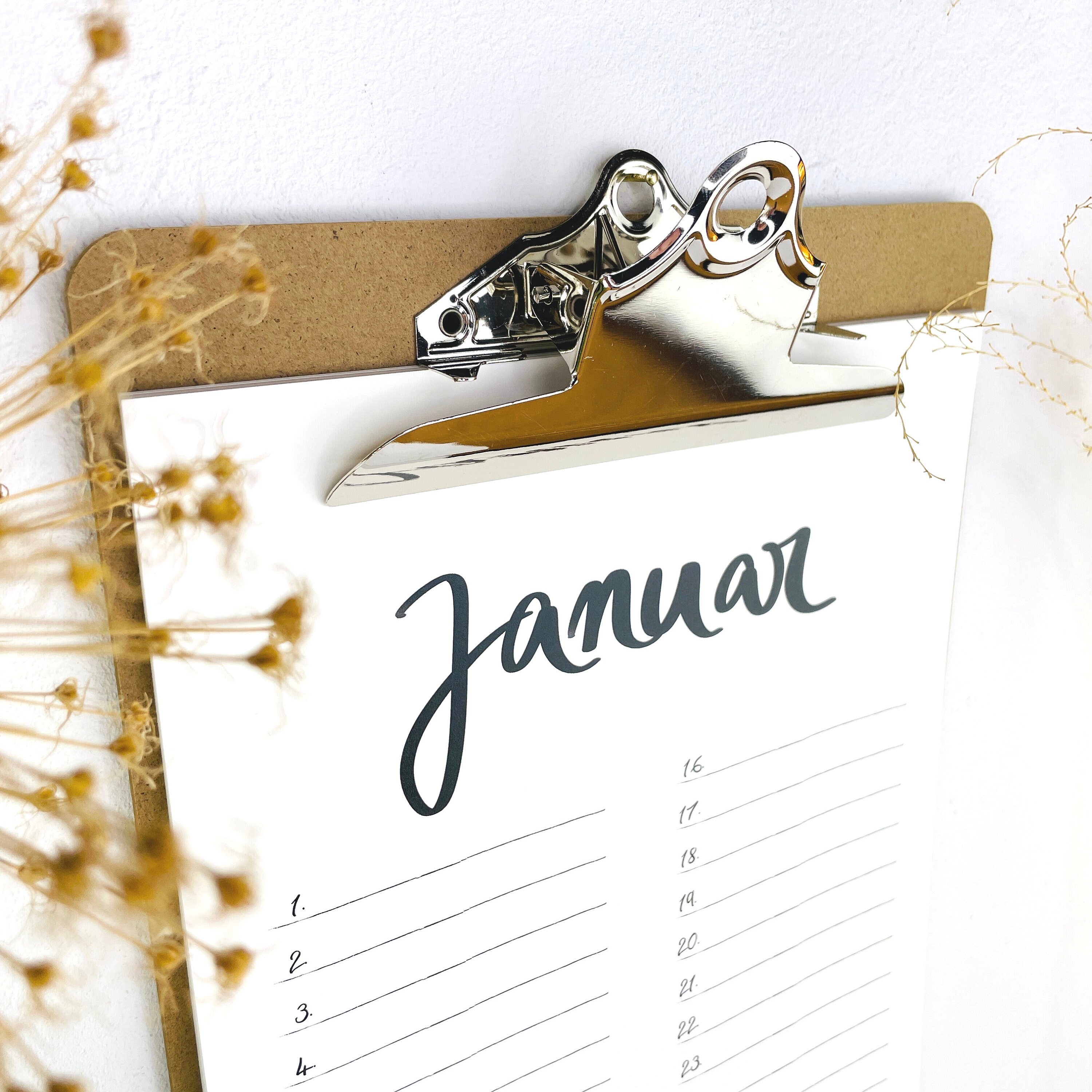 Birthday Calendar Perpetual With Clipboard, Infinite Calendar, Annual ...