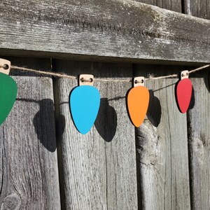 Light Bulb Garland, Colorful Light Banner, Christmas Garland, Christmas ...