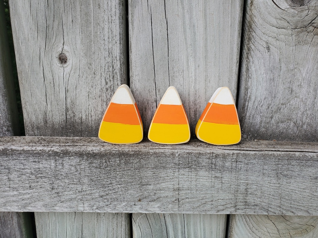 Candy Corn, Mini Wood Candy Corn, Candy Corn Tiered Tray, Fall Decor ...