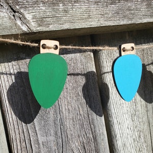 Light Bulb Garland, Colorful Light Banner, Christmas Garland, Christmas ...