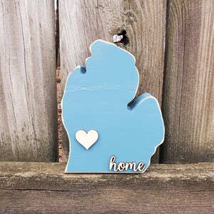 Michigan Decor, Michigan State Shape, Wood Michigan Cut Out, Chunky ...