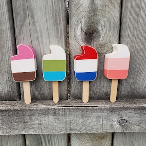 Wood Popsicle, Popsicle Decor, Ice Cream Decor, Summer Tiered Tray ...