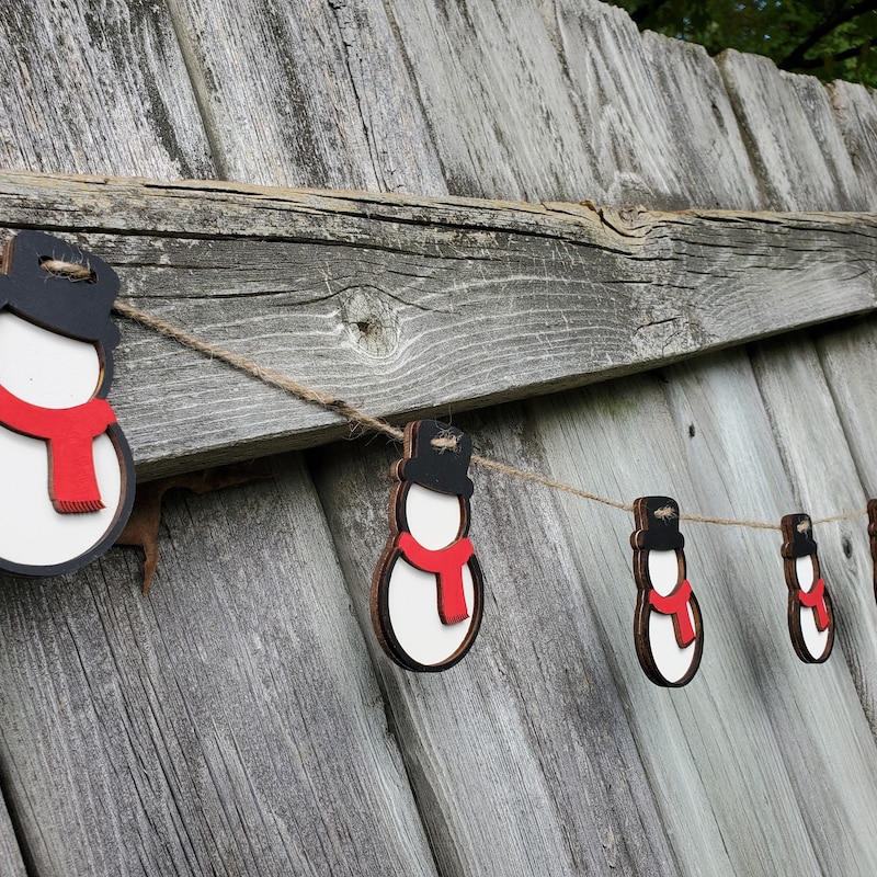 Snowman Garland - Etsy