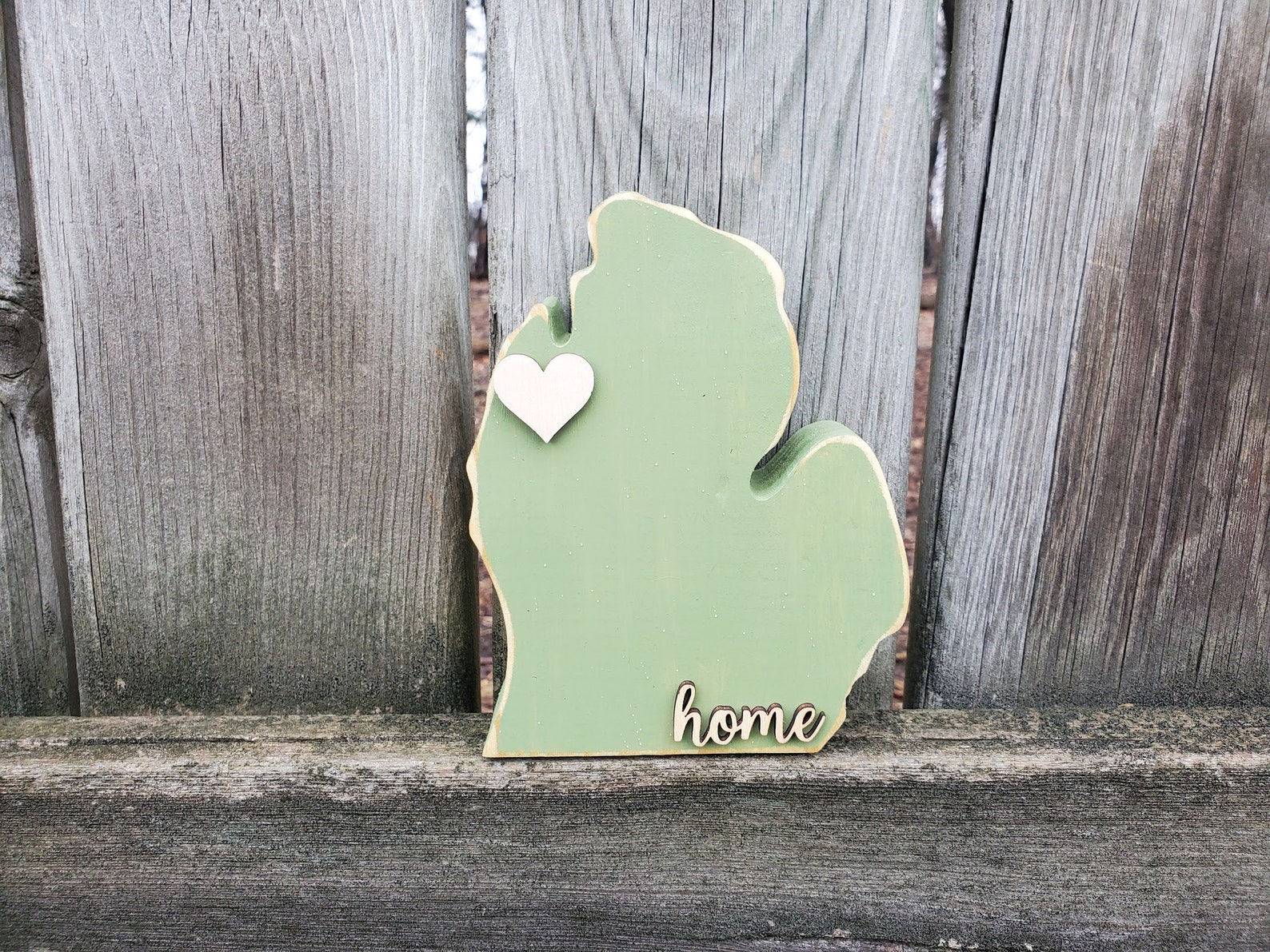 Michigan Decor, Michigan State Shape, Wood Michigan Cut Out, Chunky ...