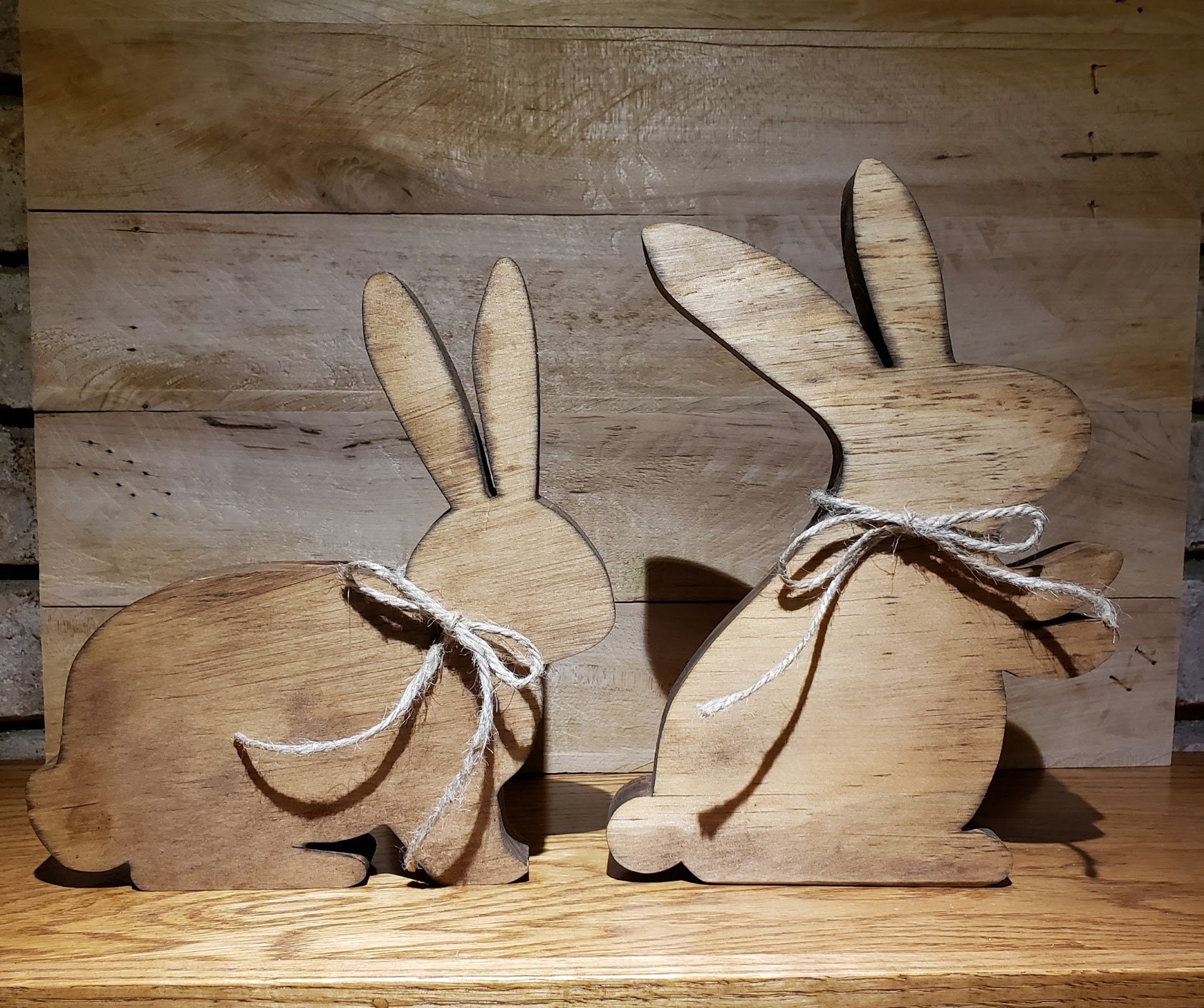 Wood Bunny Farmhouse Inspired Bunny Painted Bunny Stained - Etsy