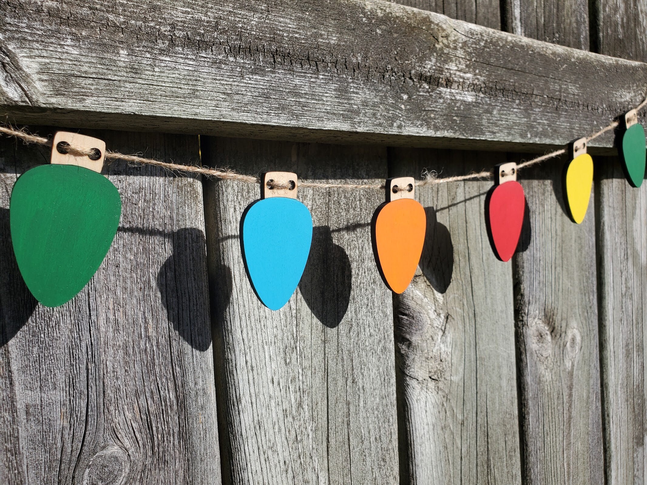 Light Bulb Garland, Colorful Light Banner, Christmas Garland, Christmas ...
