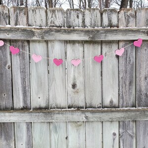 Heart Garland, Wood Heart Banner, Rustic Valentine's Day Decoration ...