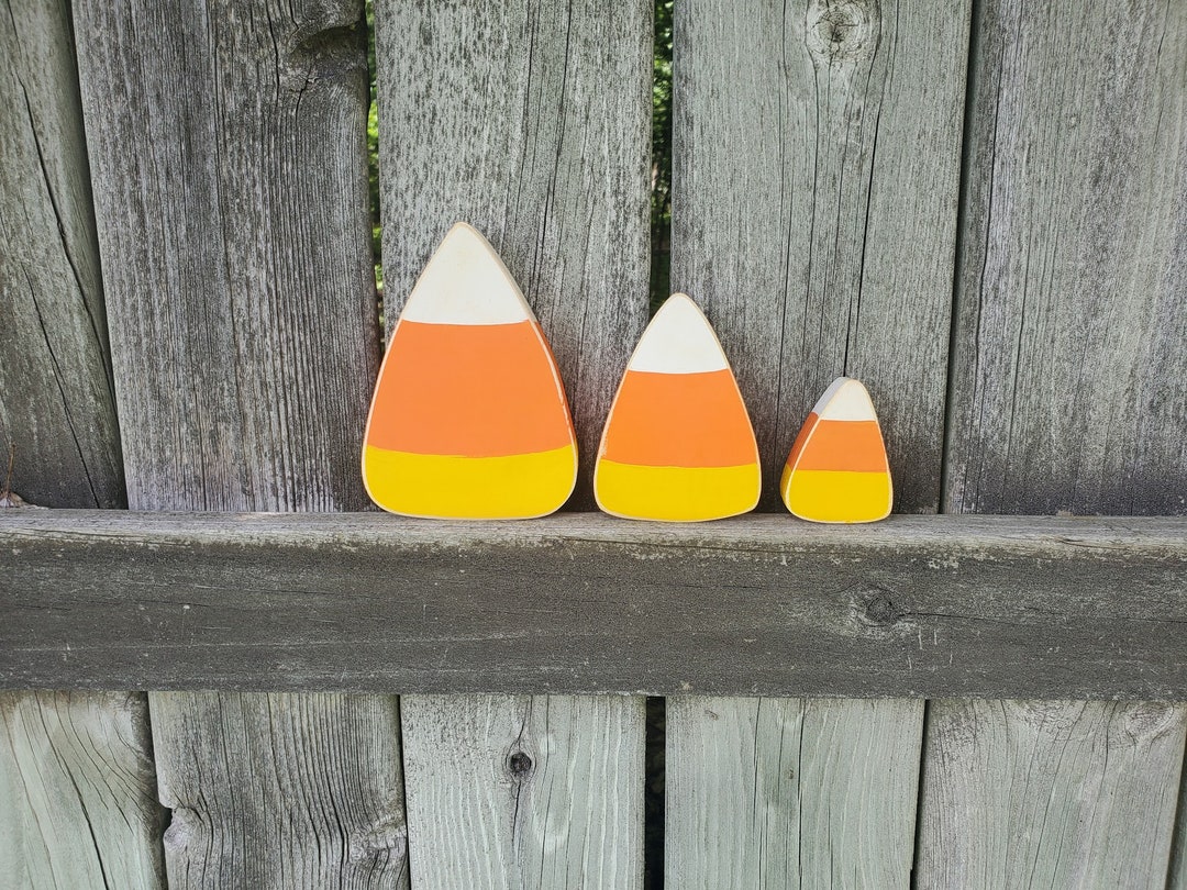 Candy Corn, Wood Candy Corn, Candy Corn Tiered Tray, Fall Decor ...