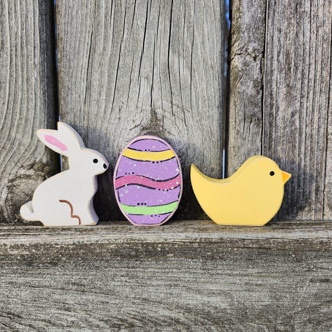 Easter Minis, Mini Wooden Easter Decor, Easter Bunny, Easter Egg ...