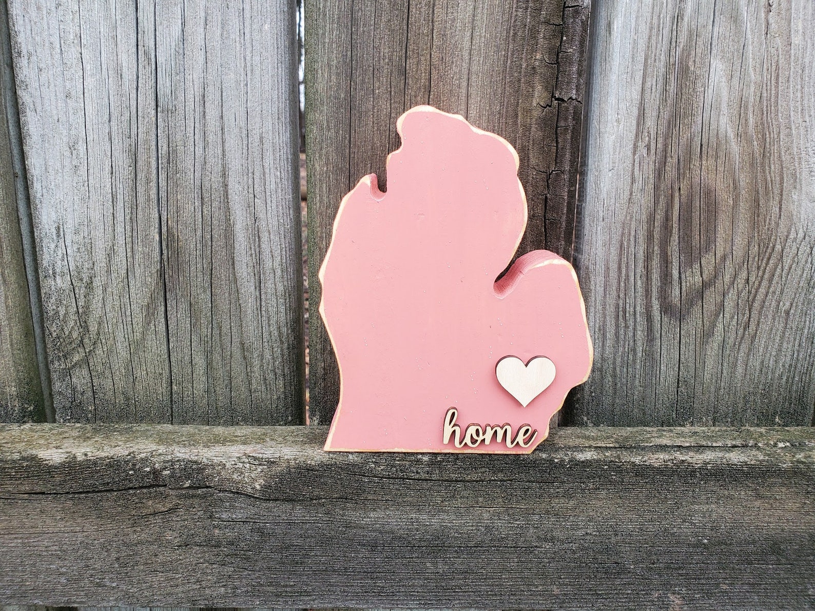 Michigan Decor, Michigan State Shape, Wood Michigan Cut Out, Chunky ...