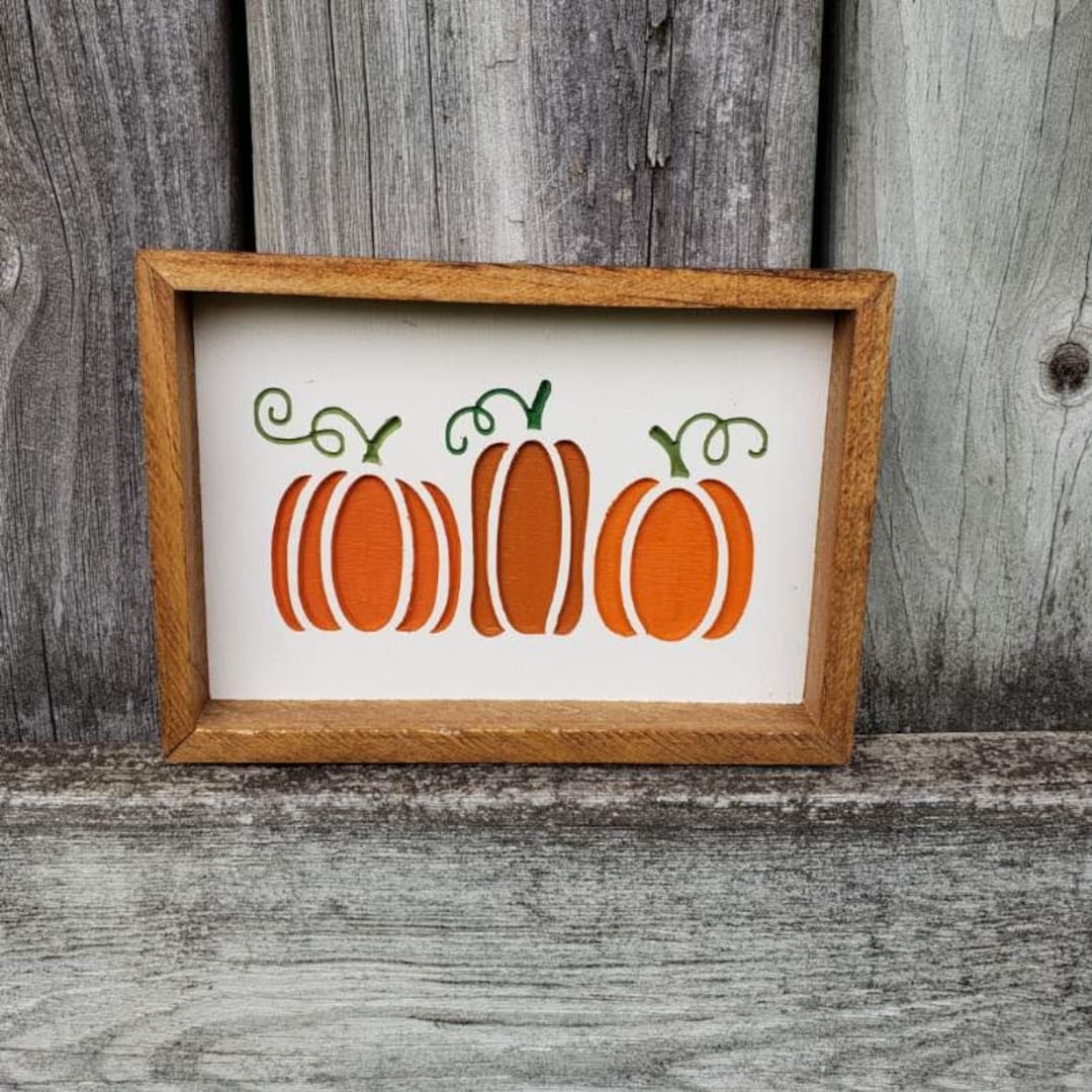 Pumpkin Sign, Fall Home Decor, Wooden Pumpkin, Fall Sign, Fall Tiered ...