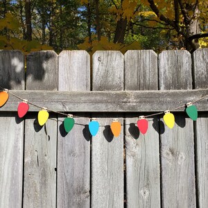 Light Bulb Garland, Colorful Light Banner, Christmas Garland, Christmas ...