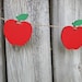 Apple Garland, Wood Apple Banner, Fall Decoration, Teacher Banner ...