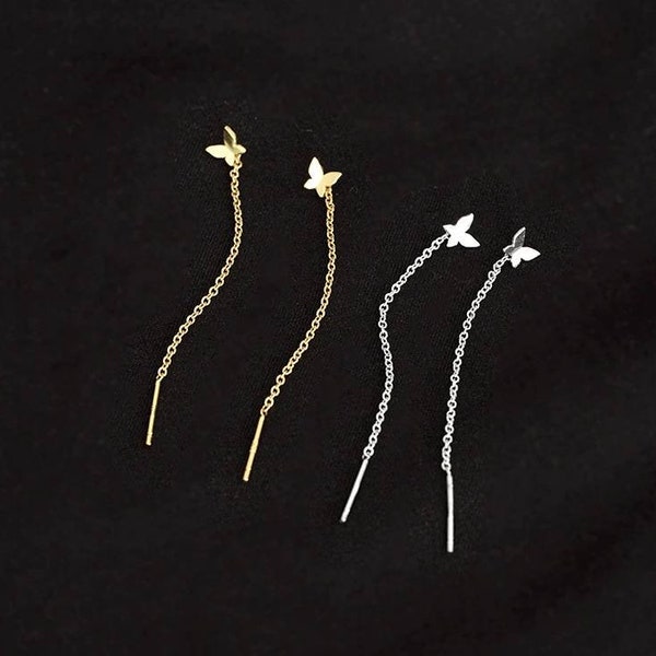 Flower Threader Earrings - Etsy