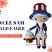 Uncle Sam and the Bald Eagle, American Patriotic Crochet Doll Pattern ...