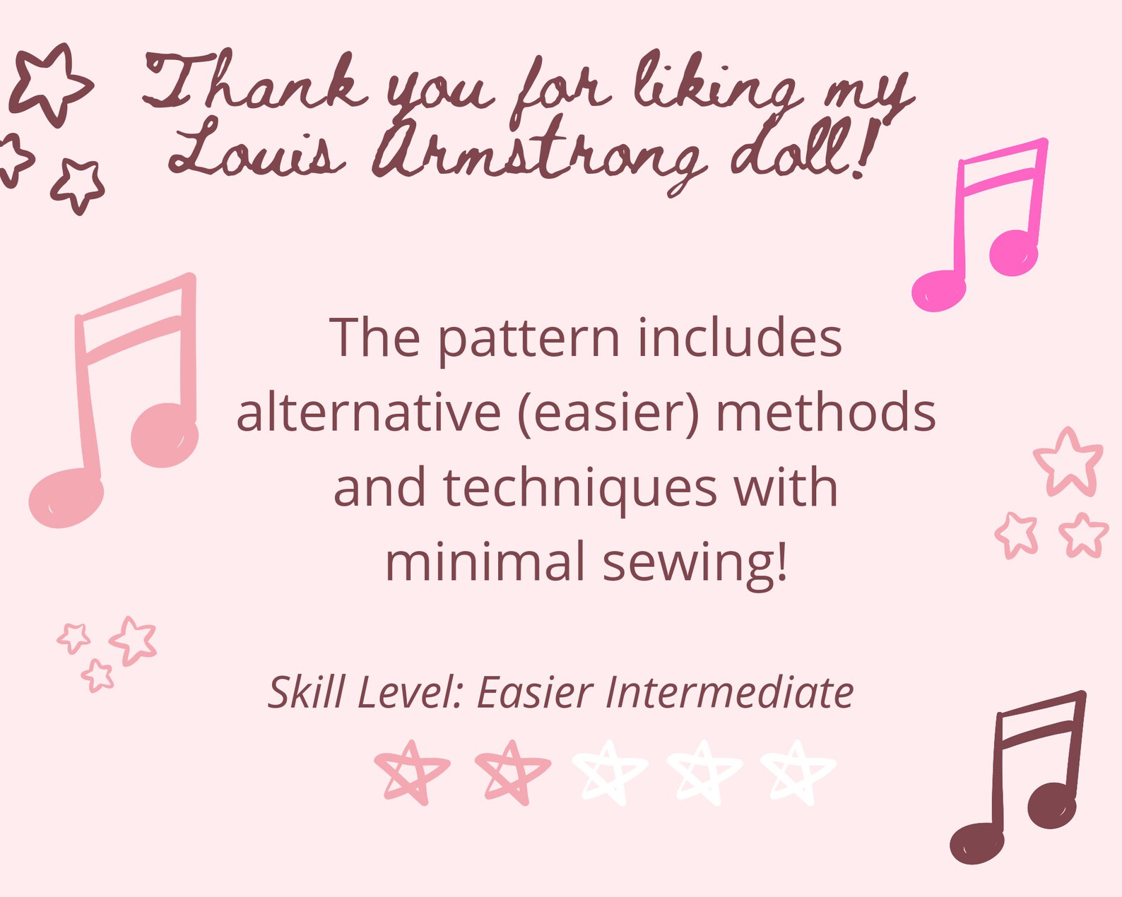 Louis Armstrong, Jazz Musician With Trumpet Crochet Doll Pattern - Etsy