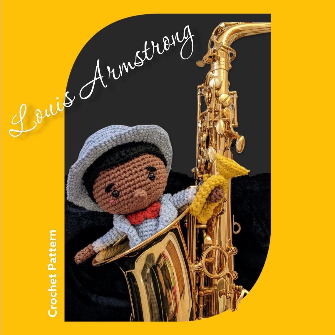 Louis Armstrong, Jazz Musician With Trumpet Crochet Doll Pattern - Etsy